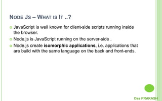 Nodejs | PPTX | Web Development | Internet
