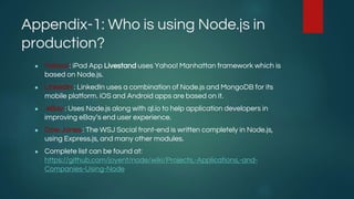 Nodejs | PPTX | Web Development | Internet