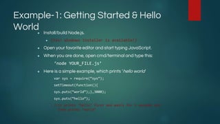 Nodejs | PPTX | Web Development | Internet