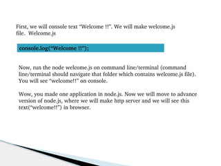Quick Start to Node.js