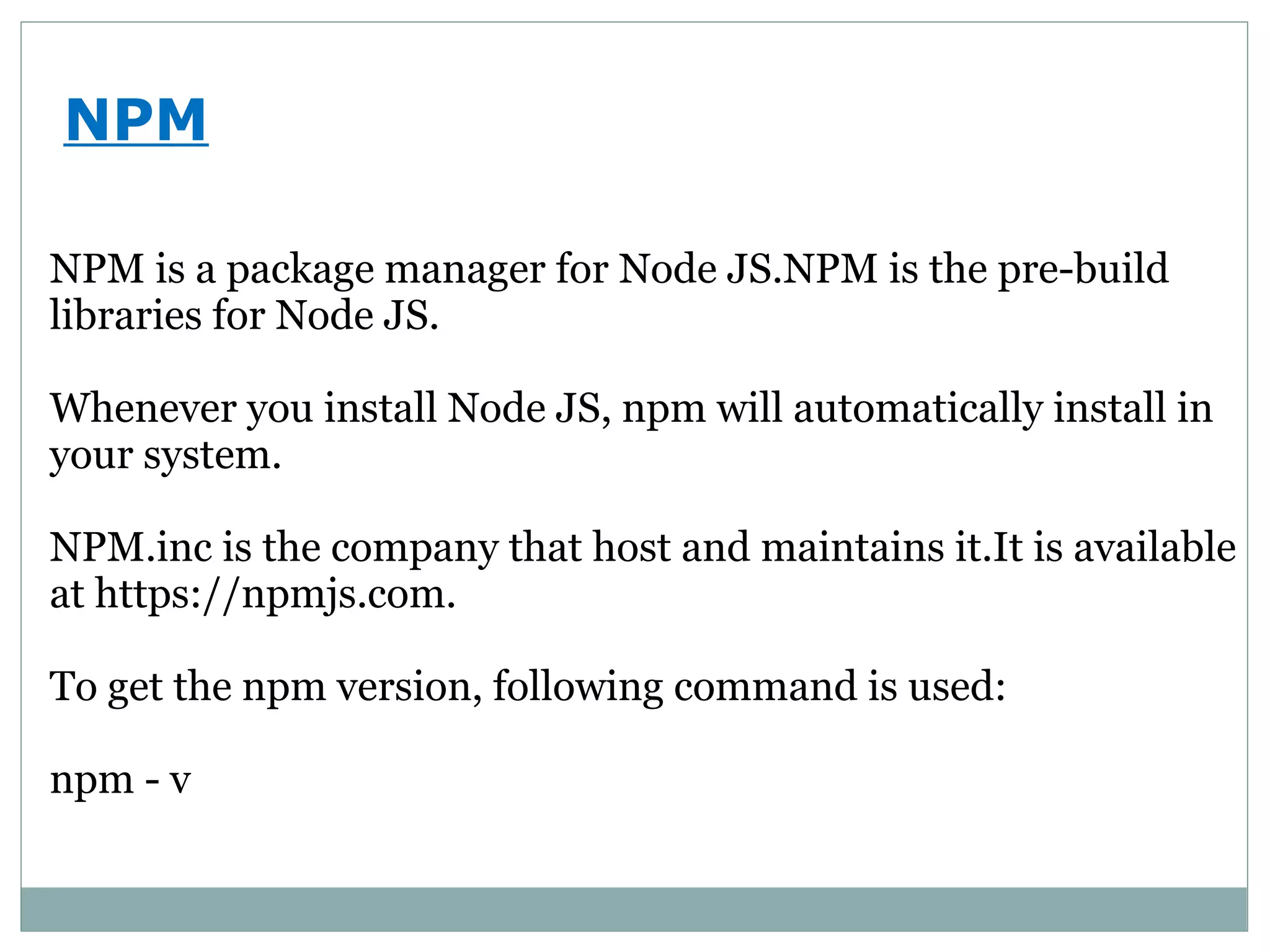 Nodejs Basics Ppt