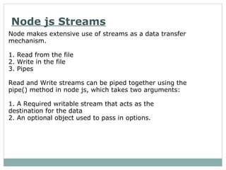 Node js Modules and Event Emitters | PPT | Web Development | Internet