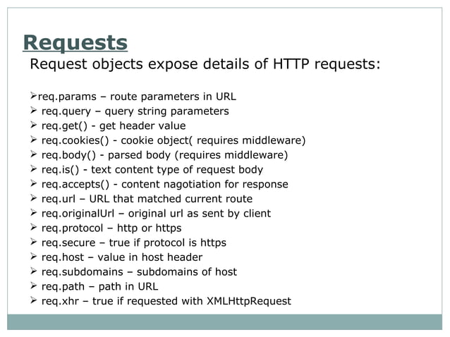 Node.js Express Framework | PPT