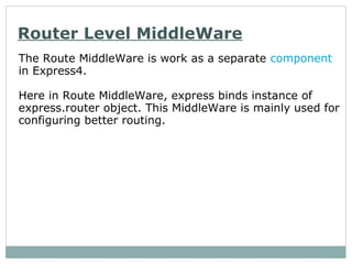 Node.js Express Framework | PPT