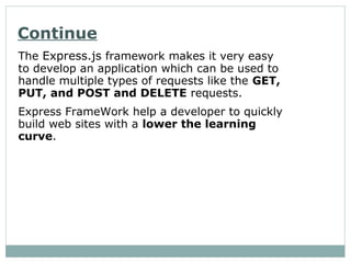 Node.js Express Framework | PPT