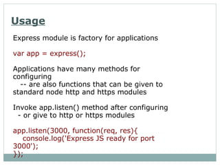 Node.js Express Framework | PPT