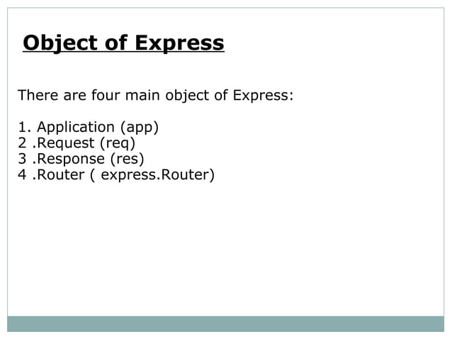 Node.js Express Framework | PPT