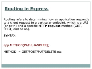 Node.js Express Framework | PPT