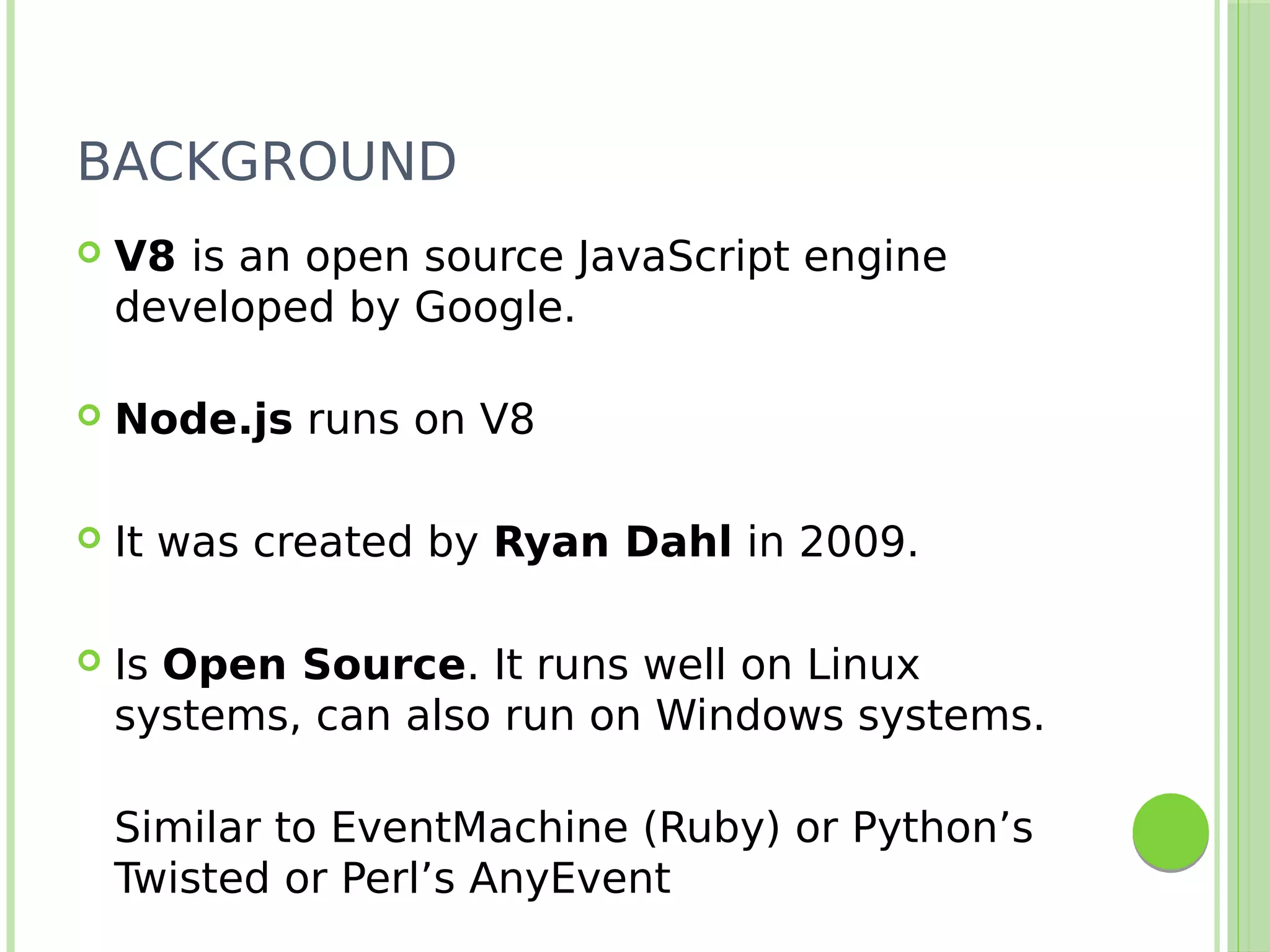 Nodejs presentation | PDF | Web Development | Internet
