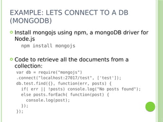 Nodejs presentation | PDF