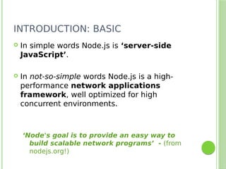 Nodejs presentation | PDF