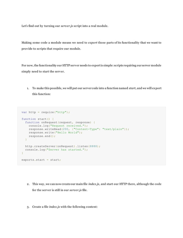 Node js getting started | PDF Node js getting started | PDF