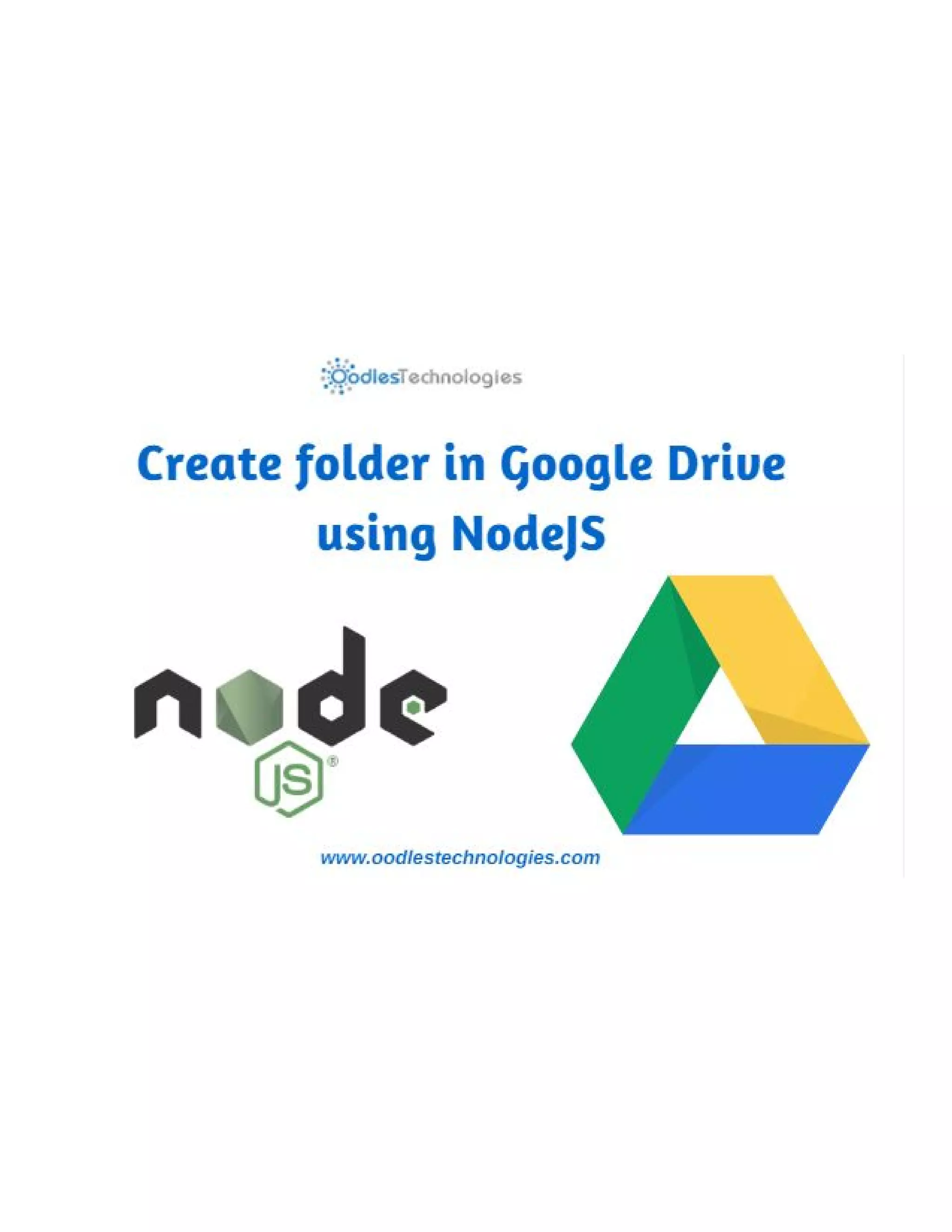 Create folder in google drive using NodeJS | PDF