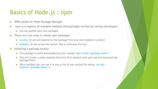 Node js Introduction | PPTX