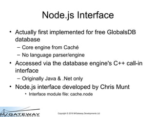 EWD 3 Training Course Part 1: How Node.js Integrates With Global ...
