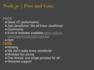 Nodejs and WebSockets | PPT