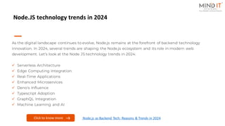 Node JS as Backend Technology - Reasons & Trends in 2024 | PDF