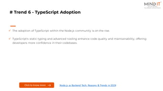 Node JS as Backend Technology - Reasons & Trends in 2024 | PDF