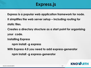 NodeJS - KNOWARTH | PPT