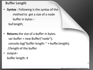Nodejs buffers | PPTX