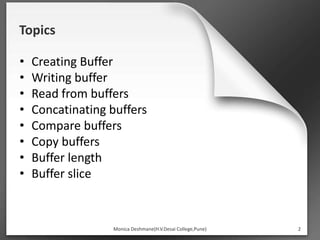 Nodejs buffers | PPTX