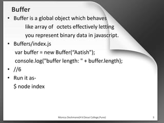 Nodejs buffers | PPTX | Web Development | Internet