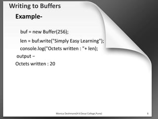 Nodejs buffers | PPTX