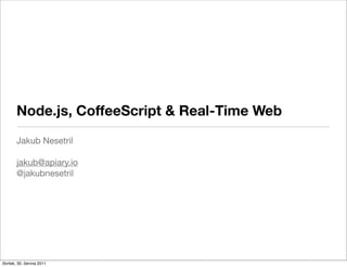 NodeJS, CoffeeScript & Real-time Web | PDF