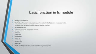 Node JS Core Module PowerPoint Presentation | PPTX