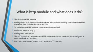 Node JS Core Module PowerPoint Presentation | PPTX