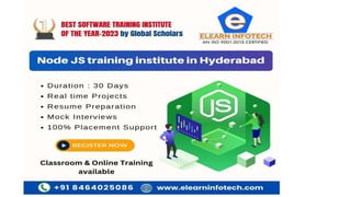 Node JS Course in Hyderabad | PPTX