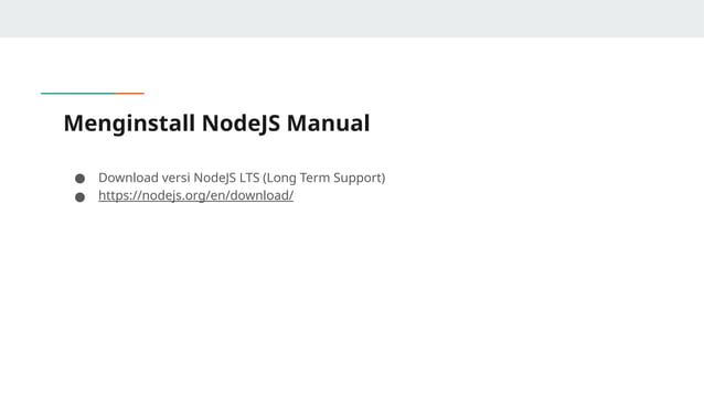 Node Java Script dasar programmer zaman now | PPT