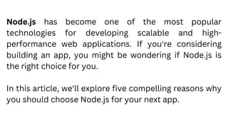 Nodejs for next web app development | PDF