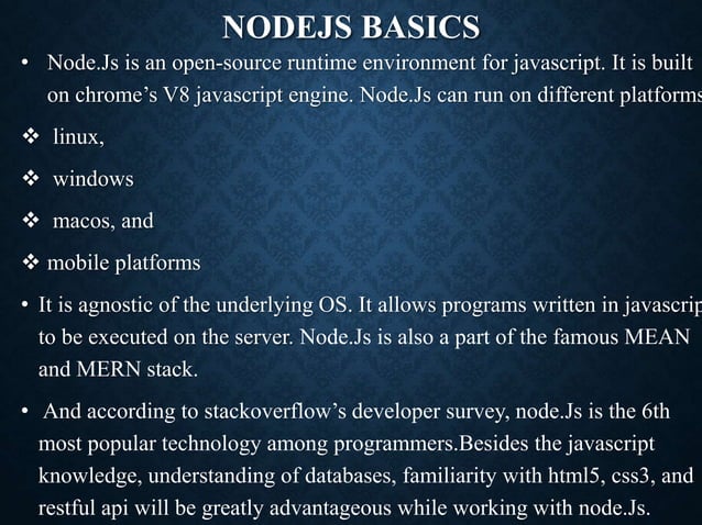 Node js installation steps.pptx slide share ppts | PPTX | Web Development | Internet