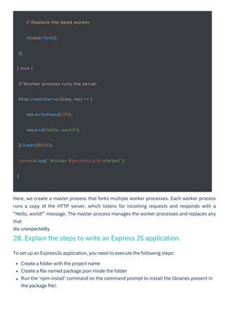 Node JS Interview Question PDF By ScholarHat | PDF