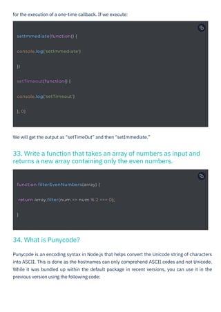 Node JS Interview Question PDF By ScholarHat | PDF