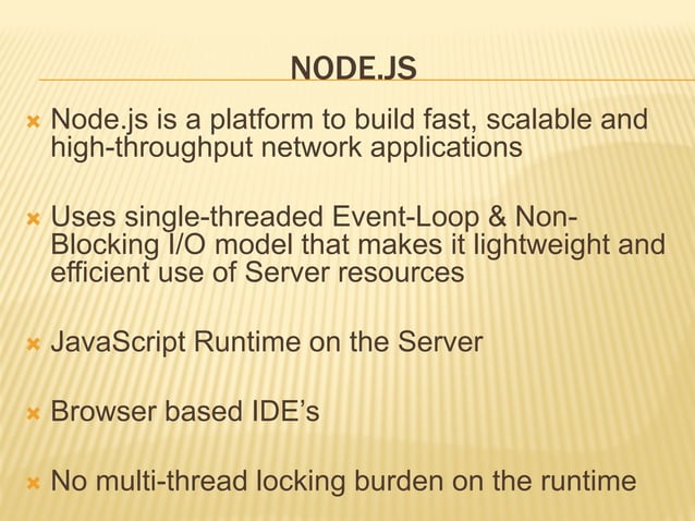 Introduction to Node.js Platform | PDF | Web Development | Internet