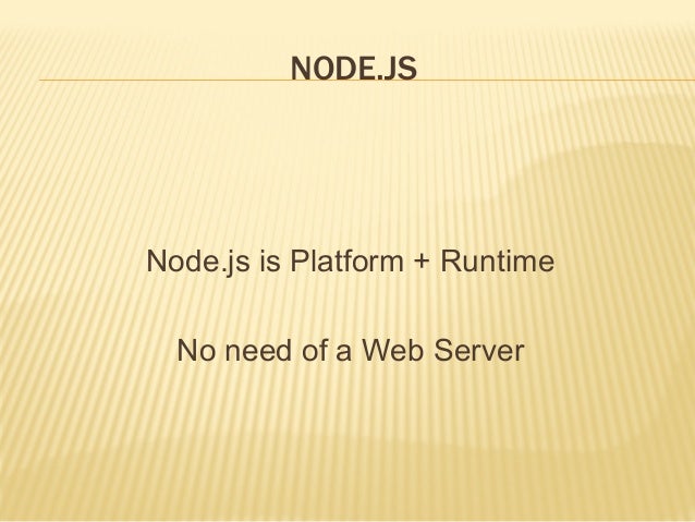 Introduction to Node.js Platform