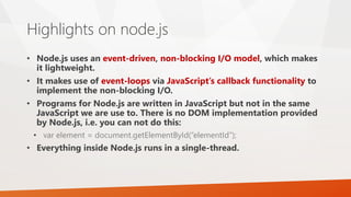 Node.js introduction | PPT