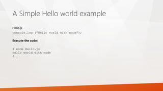 Node.js introduction | PPT