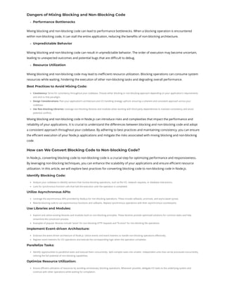 Node Js Non-blocking or asynchronous Blocking or synchronous.pdf | Web Development | Internet