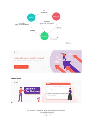 Node Js Non-blocking or asynchronous Blocking or synchronous.pdf | Web Development | Internet