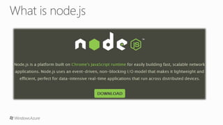 Node js on Windows Azure | PPT