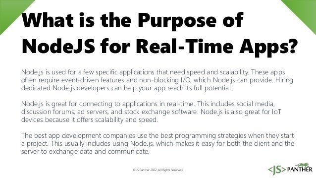 What makes Node js best for real-time chat apps ? | PPT