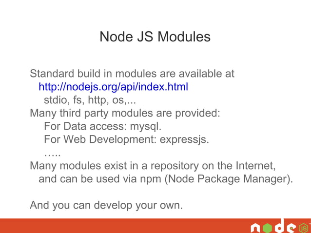 Node js presentation | PPT