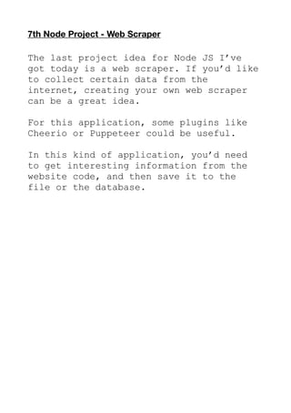 Node js projects | PDF
