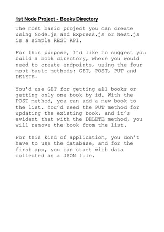 Node js projects | PDF