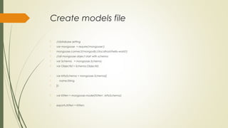 Nodejs quick start | PPT | Web Development | Internet