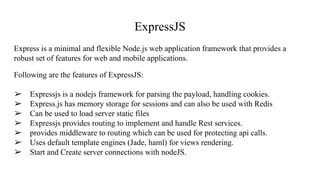 Node js (runtime environment + js library) platform | PPT