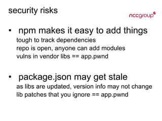 Nodejs Security | PPT